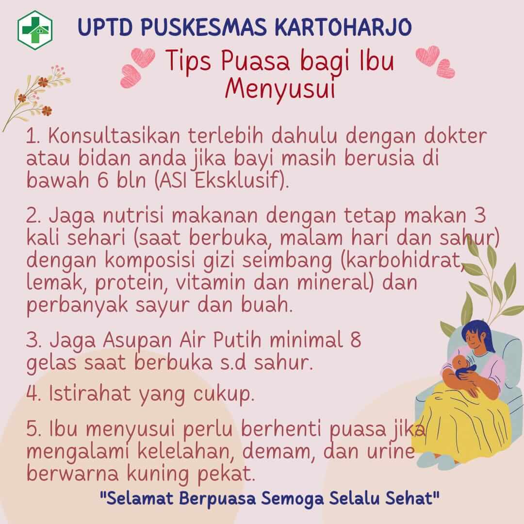 TIPS PUASA IBU MENYUSUI - UPTD PUSKESMAS KARTOHARJO